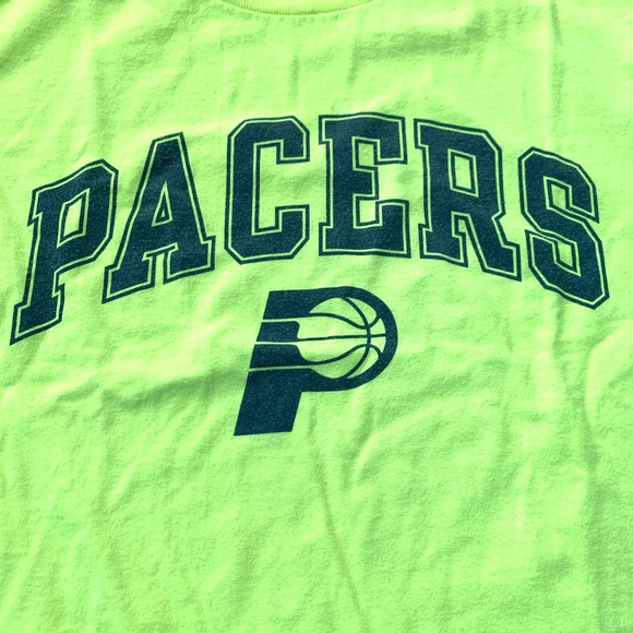 Alstyle | Shirts | Neon Yellow Nba Indiana Pacers Tee Shirt | Poshmark